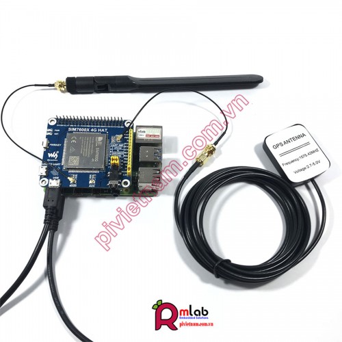 Sim7600G-H HAT for Raspberry Pi, 4G / 3G / 2G / GSM / GPRS / GNSS, LTE ...